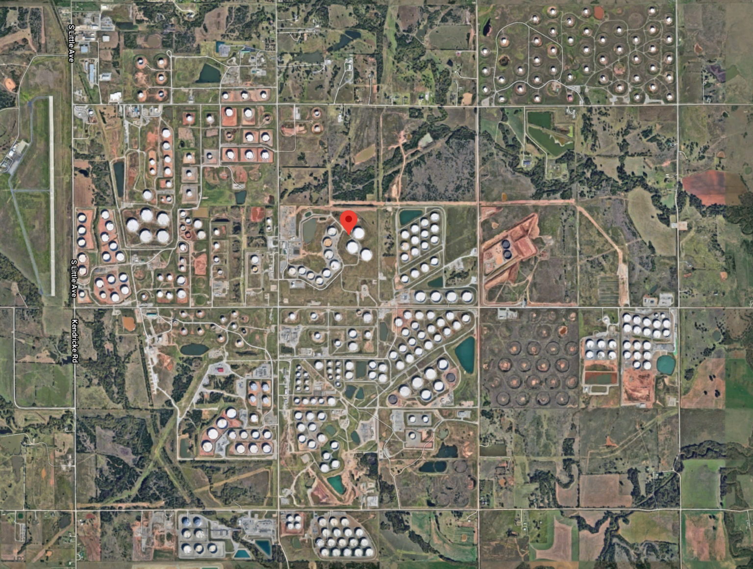 Cushing Oklahoma Oil Storage Map - TopoZone